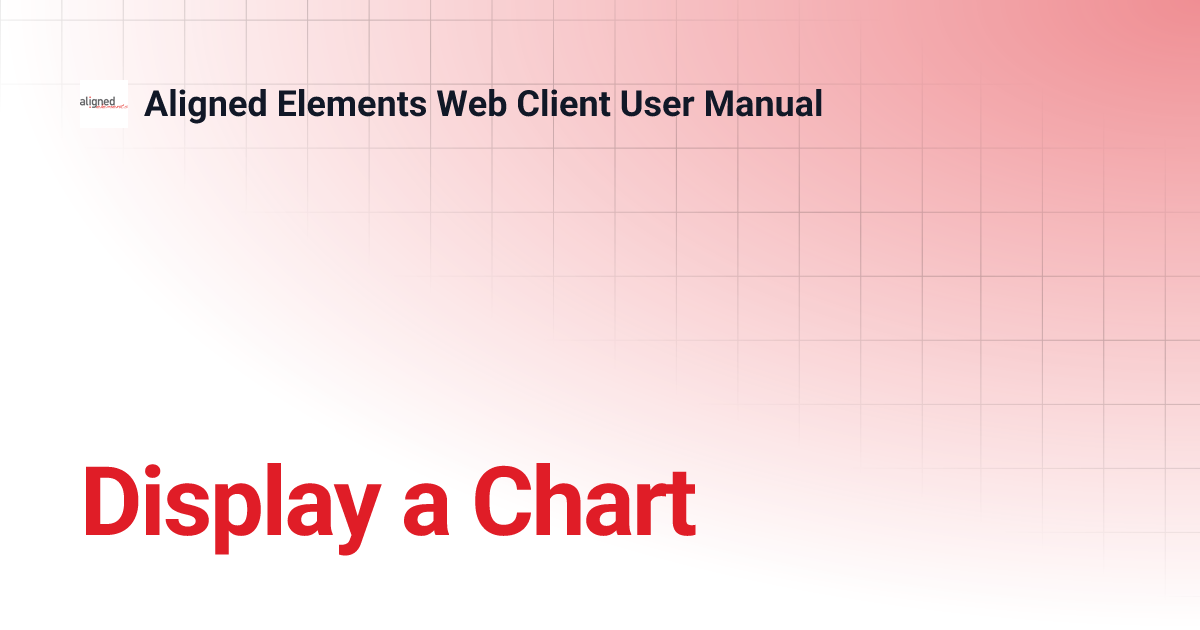 Display a Chart | Aligned Elements Web Client User Manual