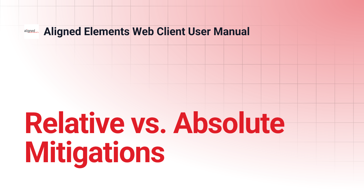 Relative vs. Absolute Mitigations | Aligned Elements Web Client User Manual